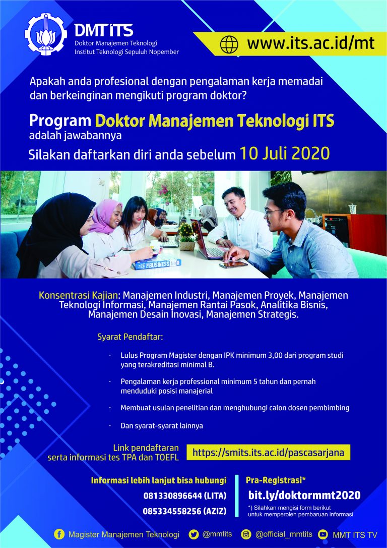 Brosur Doktor new - Program Pascasarjana Manajemen Teknologi ITS