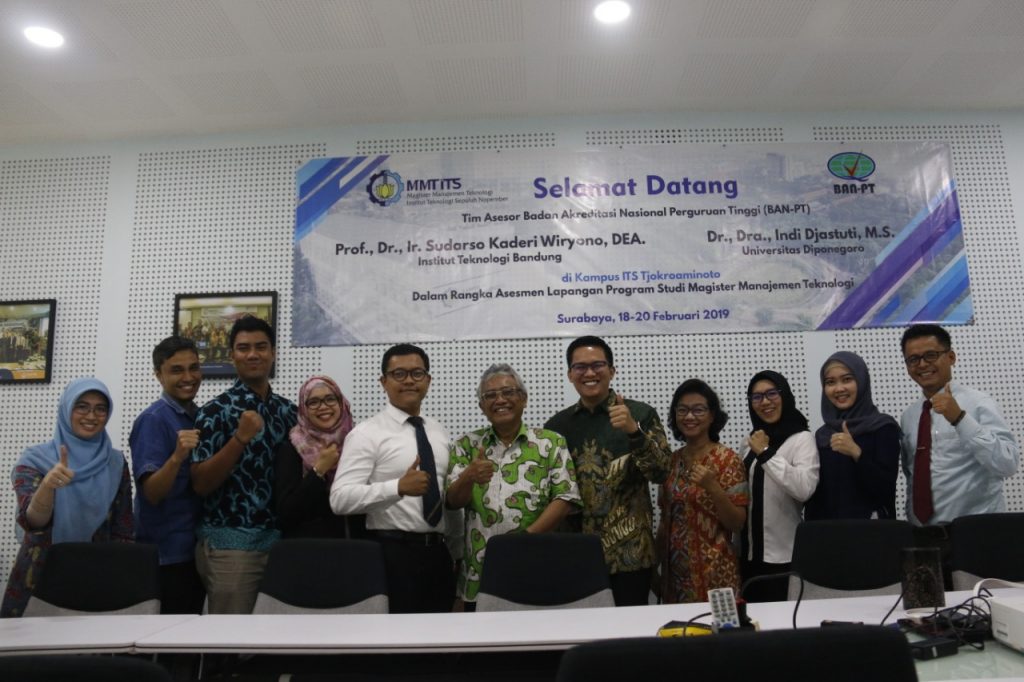 Asesor BAN-PT mengadakan visitasi untuk akreditasi MMT-ITS - Program ...