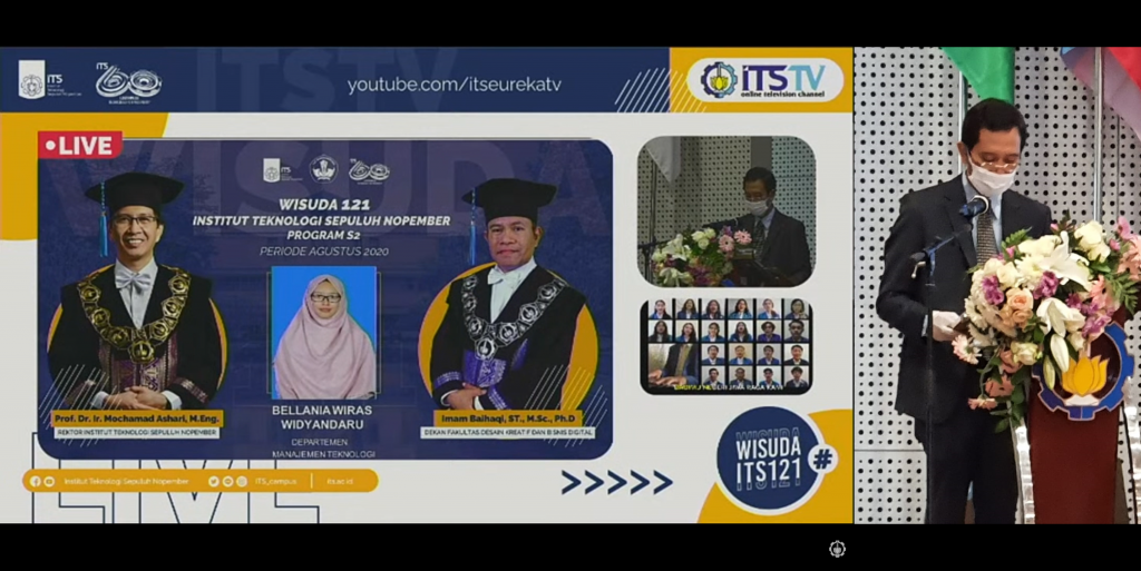 Wisudawan MMT ITS menjadi bagian dalam sejarah wisuda daring pertama di ...