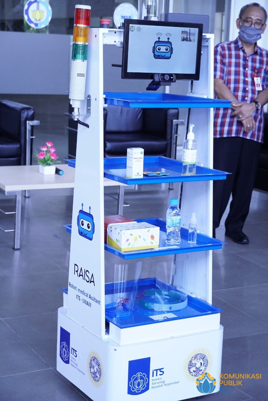 Collaboration Between ITS - Unair Launches RAISA, Service Robot for ...