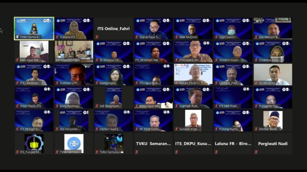 Photo with the ITS and Udinus higher-ups after the signing of the MoU ...