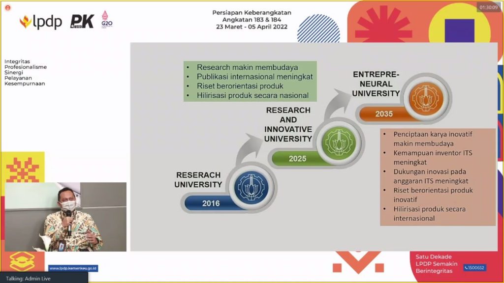 Penjelasan sasaran ITS ke depannya oleh Agus Muhammad Hatta ST MSi PhD ...
