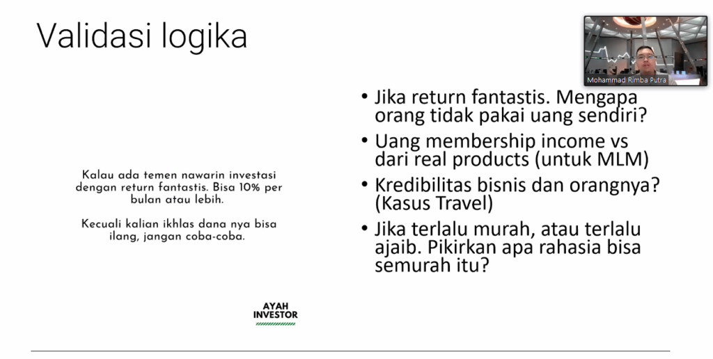 Logis dan Legal, Ciri Utama Investasi Aman - ITS News