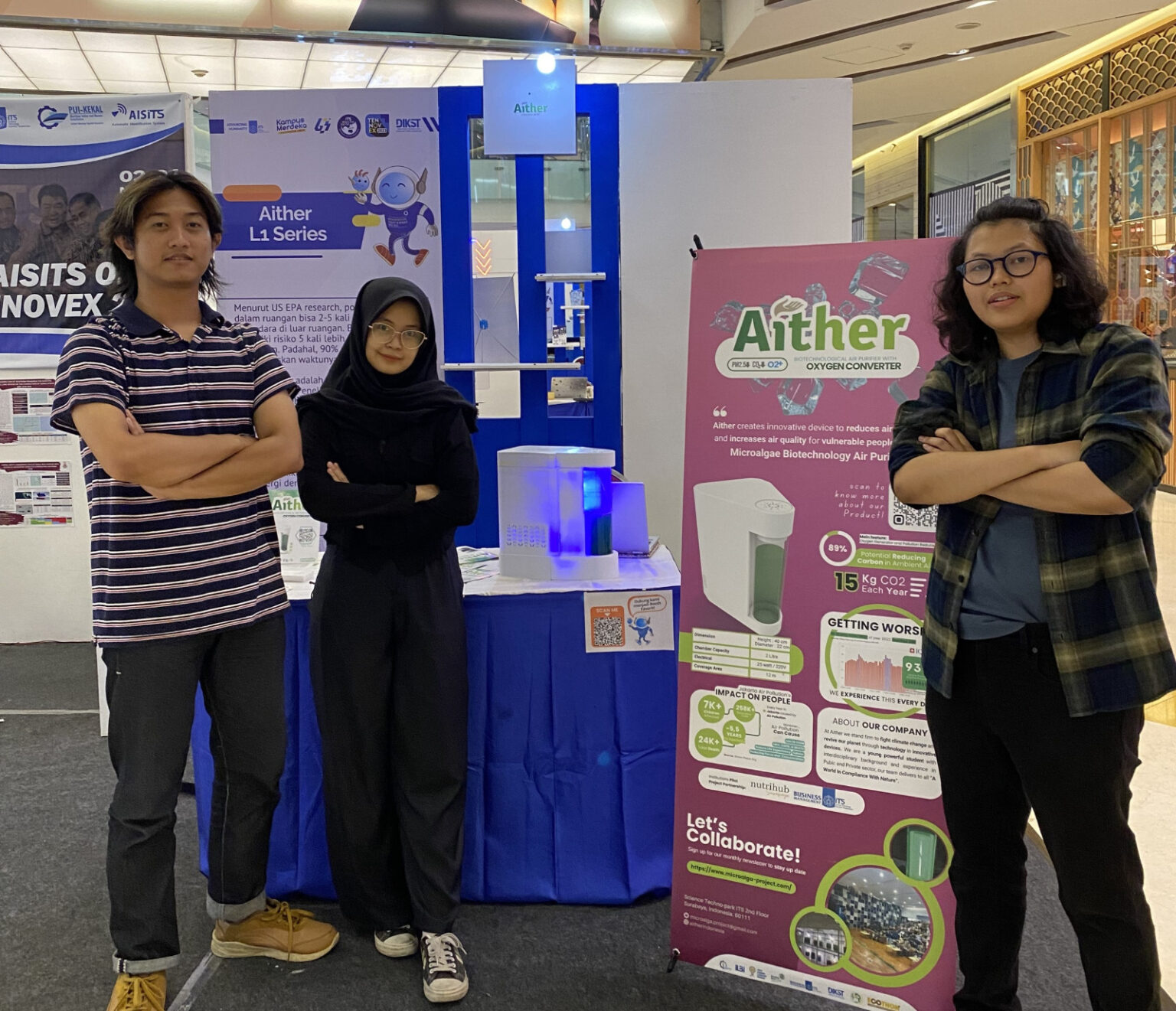 ITS Students Introduce Aither, an Air Purifier Based on Microalgae Biotechnology - ITS News