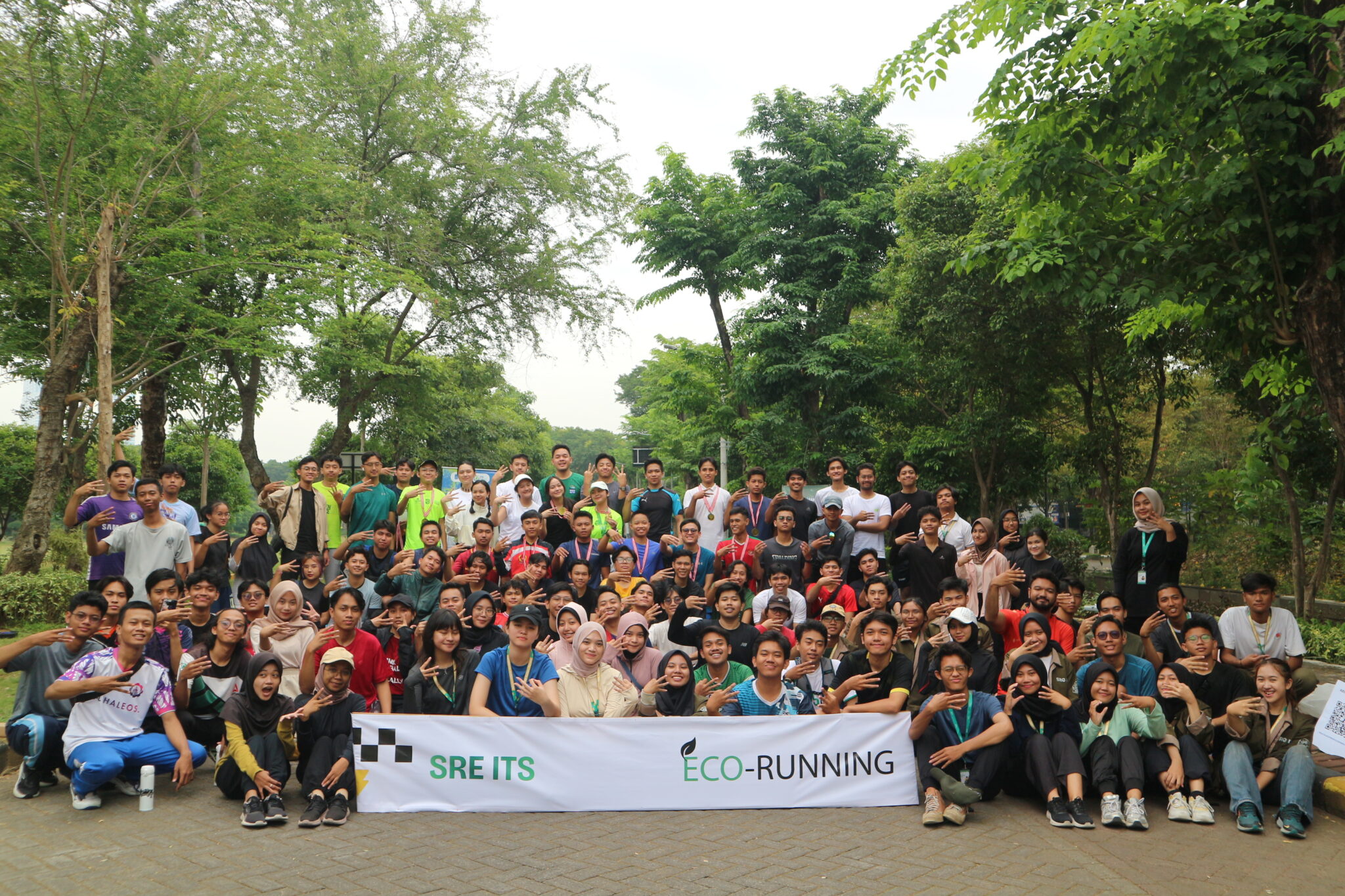 SRE ITS Perdana Gelar Eco Running di Area Kampus - ITS News