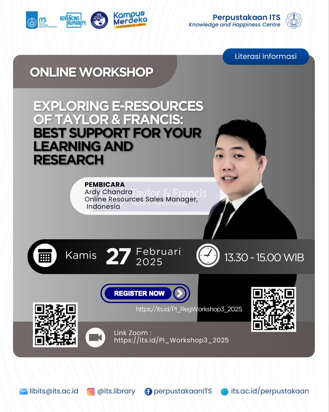 Workshop Taylor & Francis - Perpustakaan ITS | 27 Februari 2025 - Perpustakaan