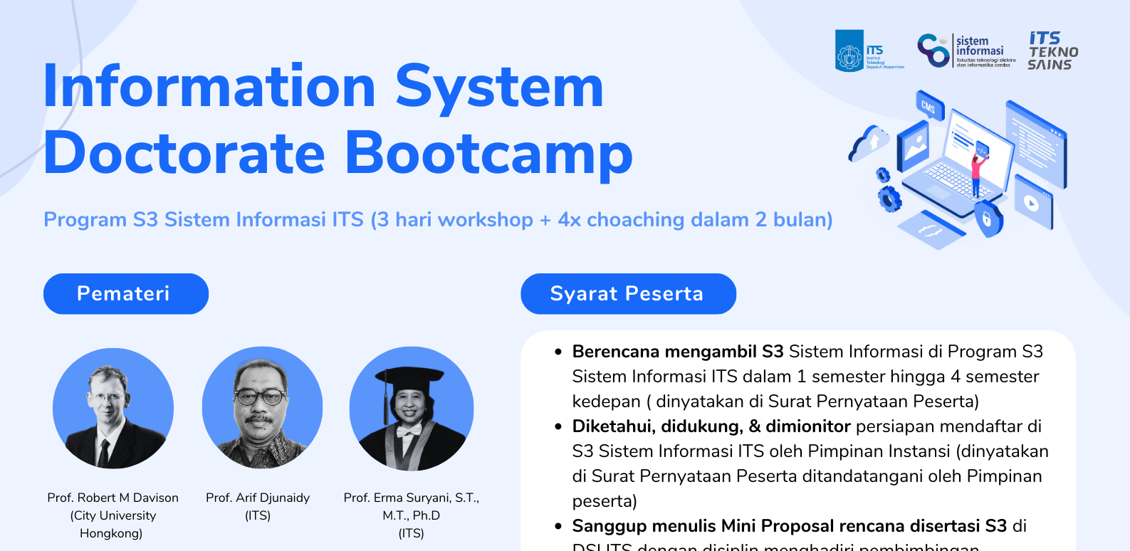 Information System Doctorate Bootcamp - Departemen Sistem Informasi
