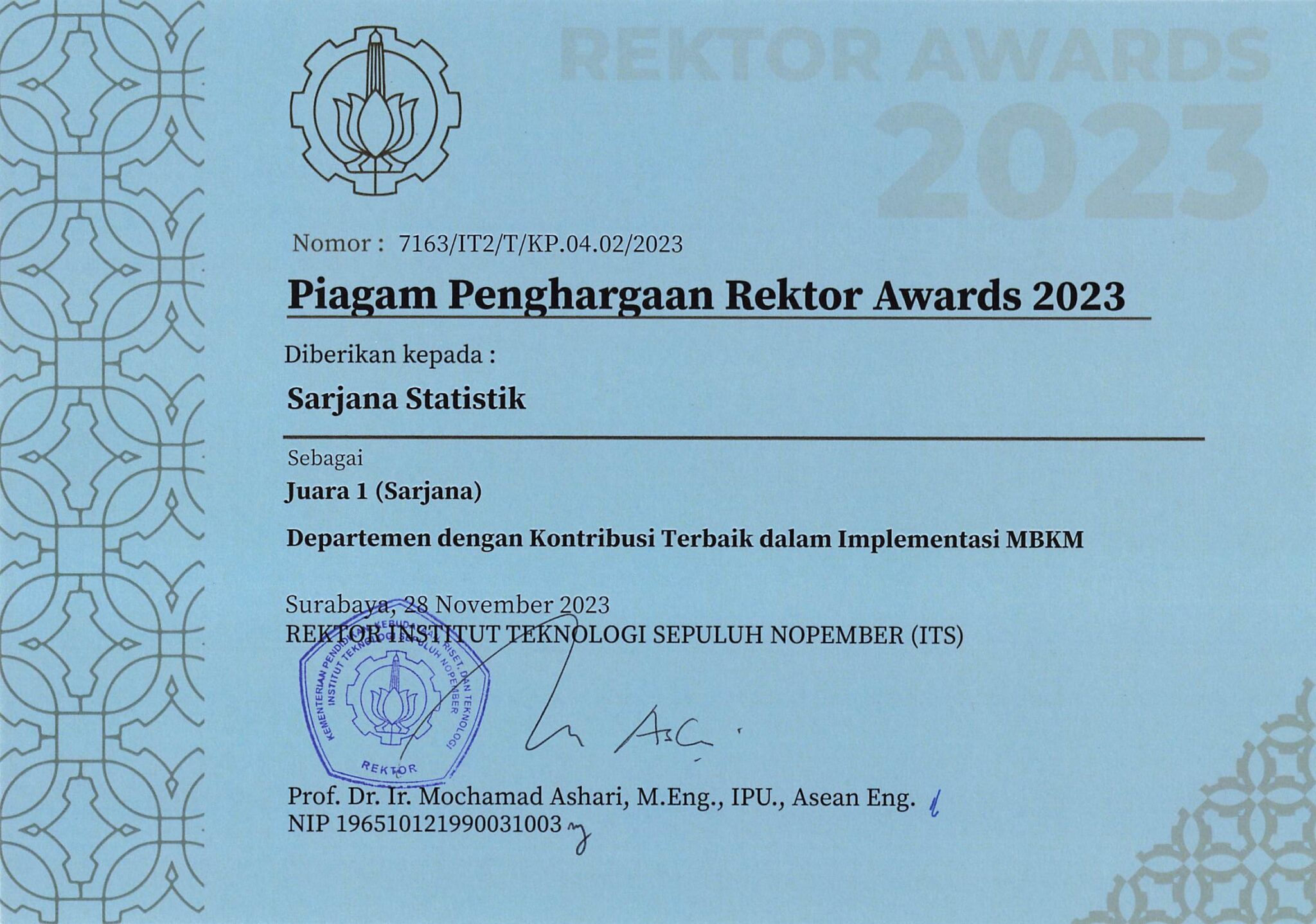 Departemen Statistika FSAD ITS