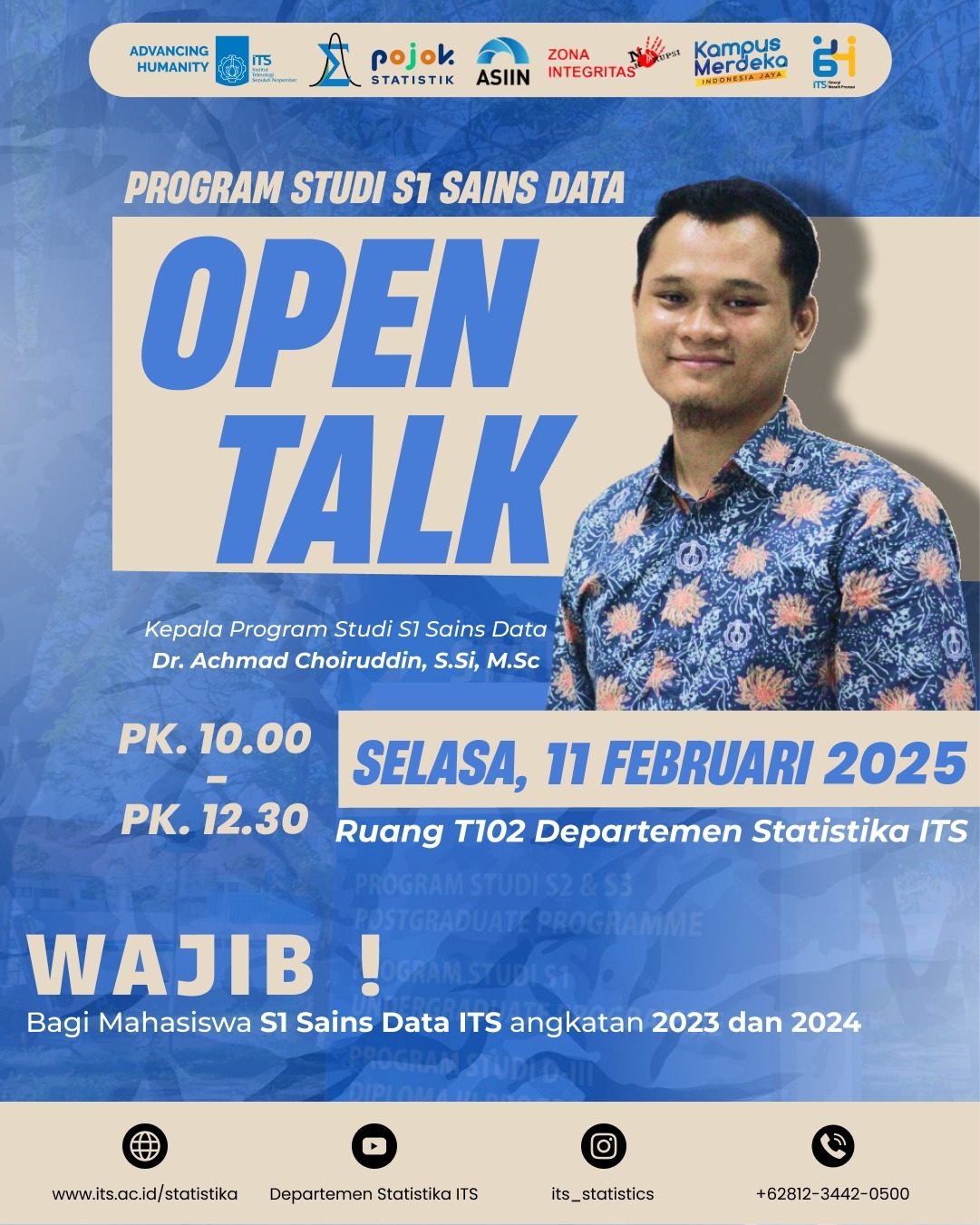 Open Talk Program Studi S1 Sains Data - Departemen Statistika