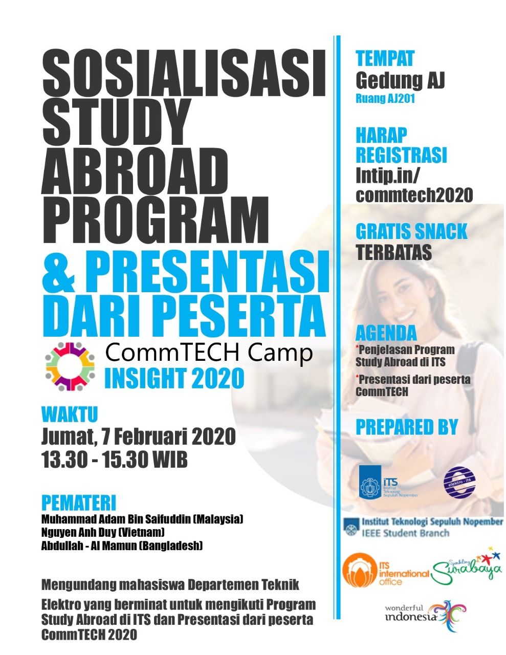 Sosialisasi Study Abroad Program & Presentasi CommTech Camp 2020 - Departemen Teknik Elektro