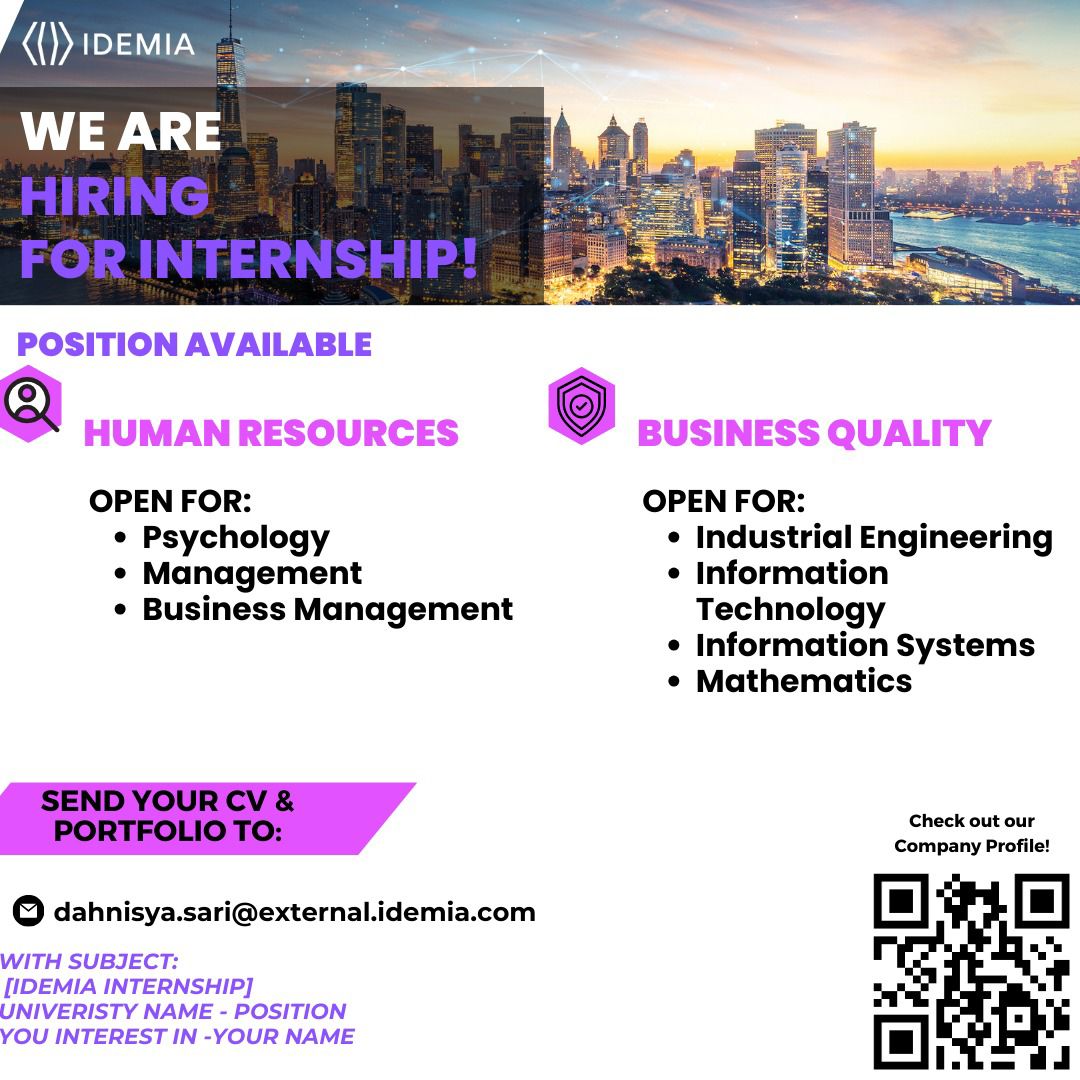 We Are Hiring For Internship - Departemen Teknik Elektro