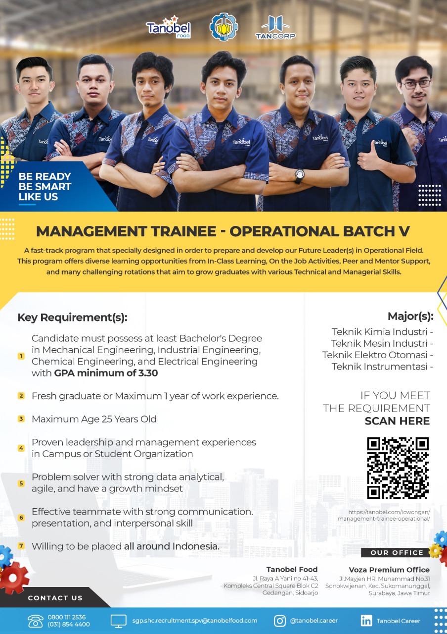Rekrutmen Tanobel Food Management Trainee - Operational Batch V Tahun ...