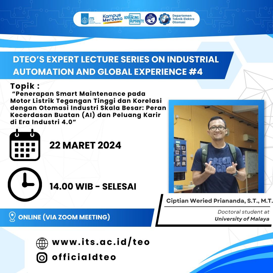 Guest Lecture – DTEO’s Expert Lecture Series #4 2024 : Ciptian Weried Priananda,S.T., M.T ...