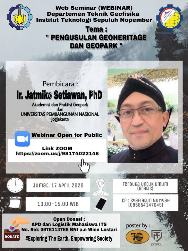Kuliah Tamu Online: Pengusulan Geoheritage dan Geopark - Departemen Teknik Geofisika