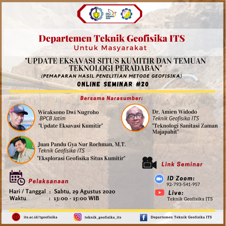 [Online Seminar] Departemen Teknik Geofisika ITS Untuk Masyarakat: "Update Eksavasi Situs ...