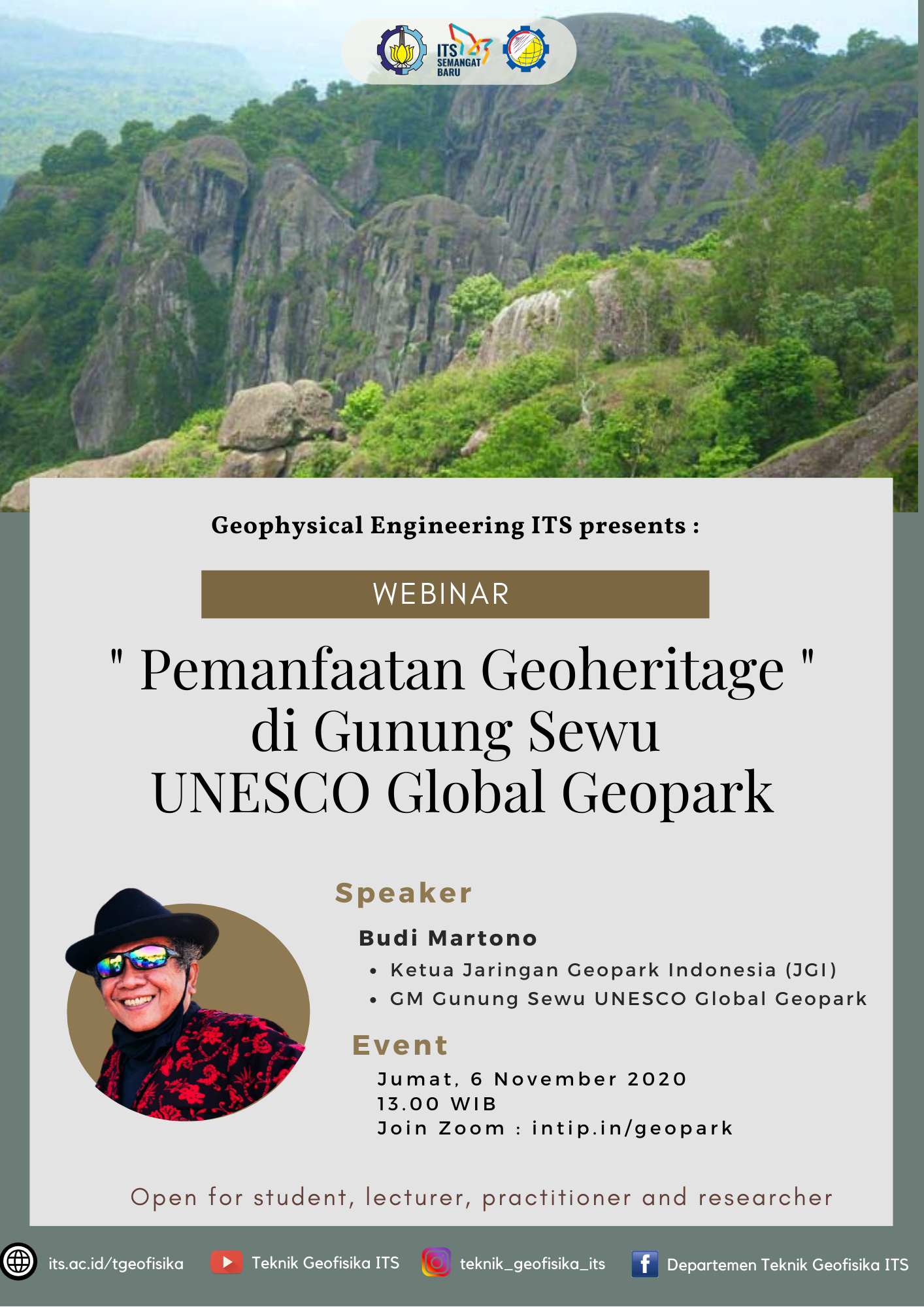 Webinar: 'Pemanfaatan Geoheritage" di Gunung Sewu UNESCO Global Geopark ...