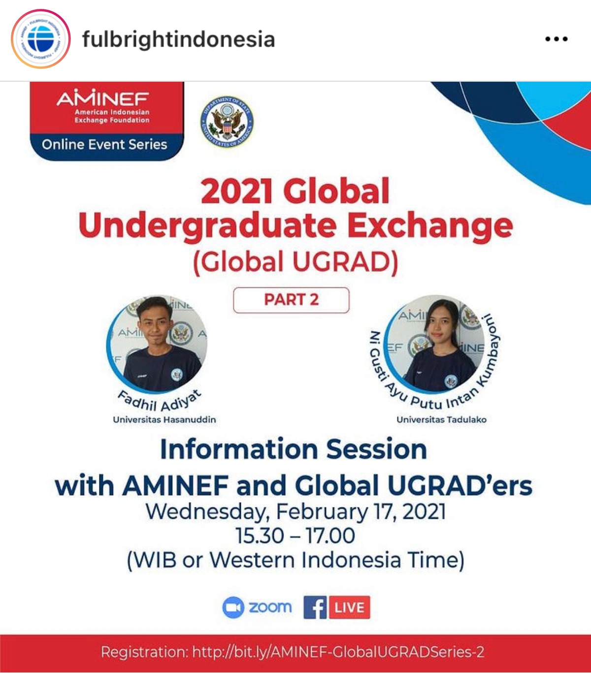 Sesi Global Undergraduate Exchange 2021 oleh AMINEF - Departemen Teknik Geofisika