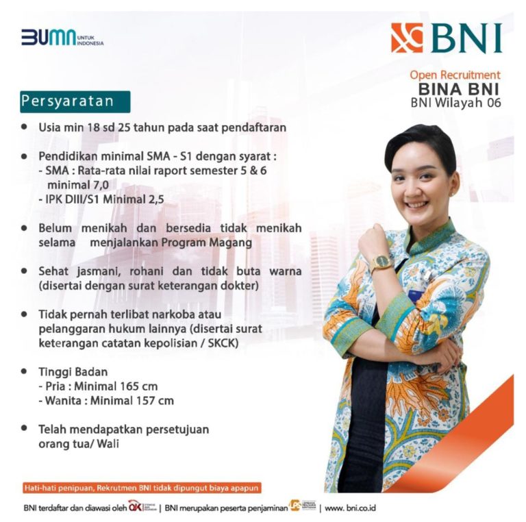 Open Recruitment BINA BNI - Departemen Teknik Geofisika