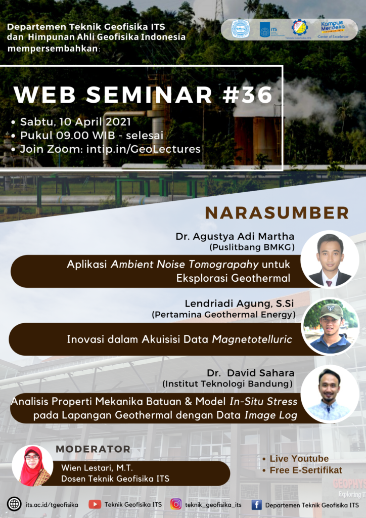 Webinar Teknik Geofisika ITS berkolaborasi dengan HAGI - Departemen Teknik Geofisika