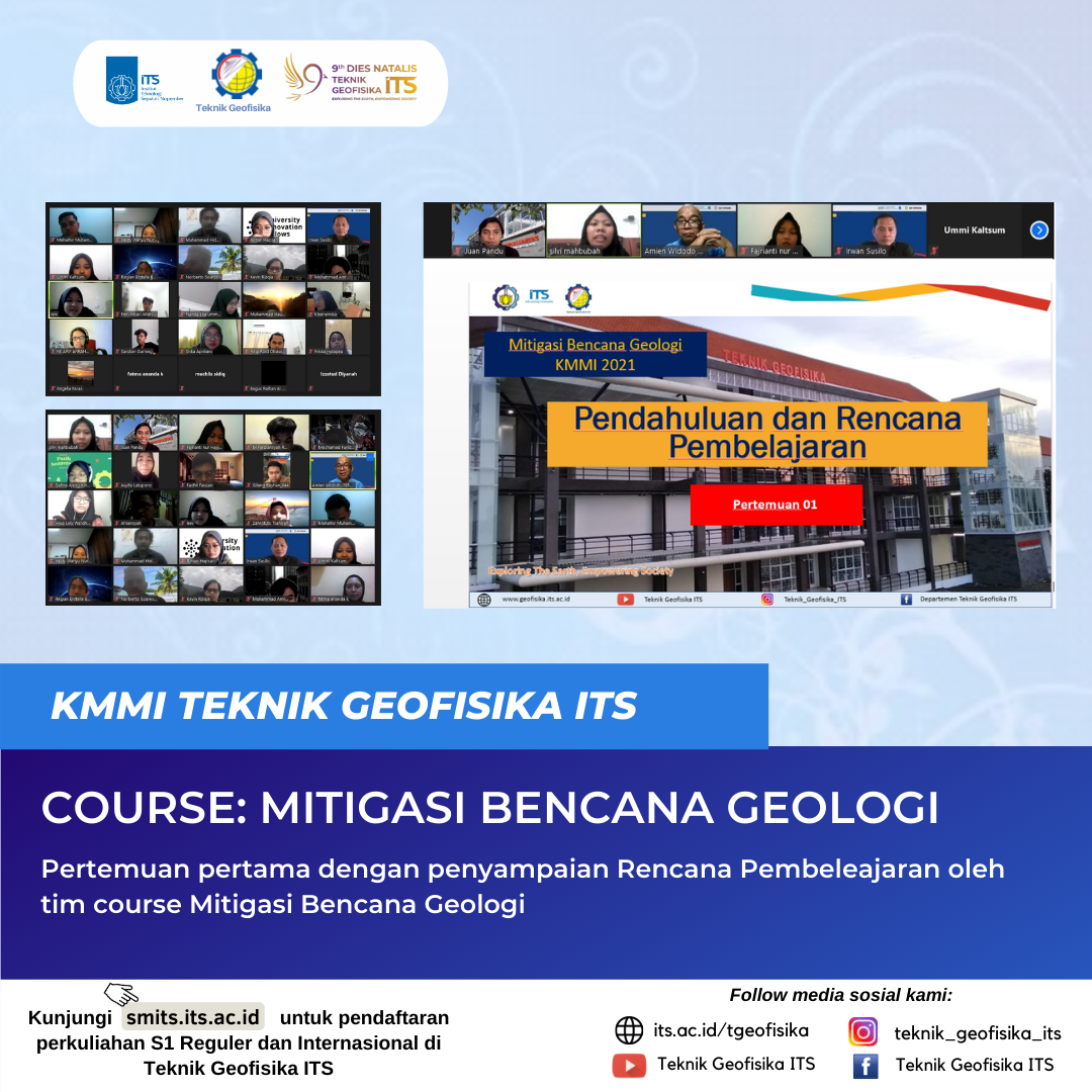 Course KMMI 2021 - Mitigasi Bencana Geologi -Teknik Geofisika ITS - Departemen Teknik Geofisika