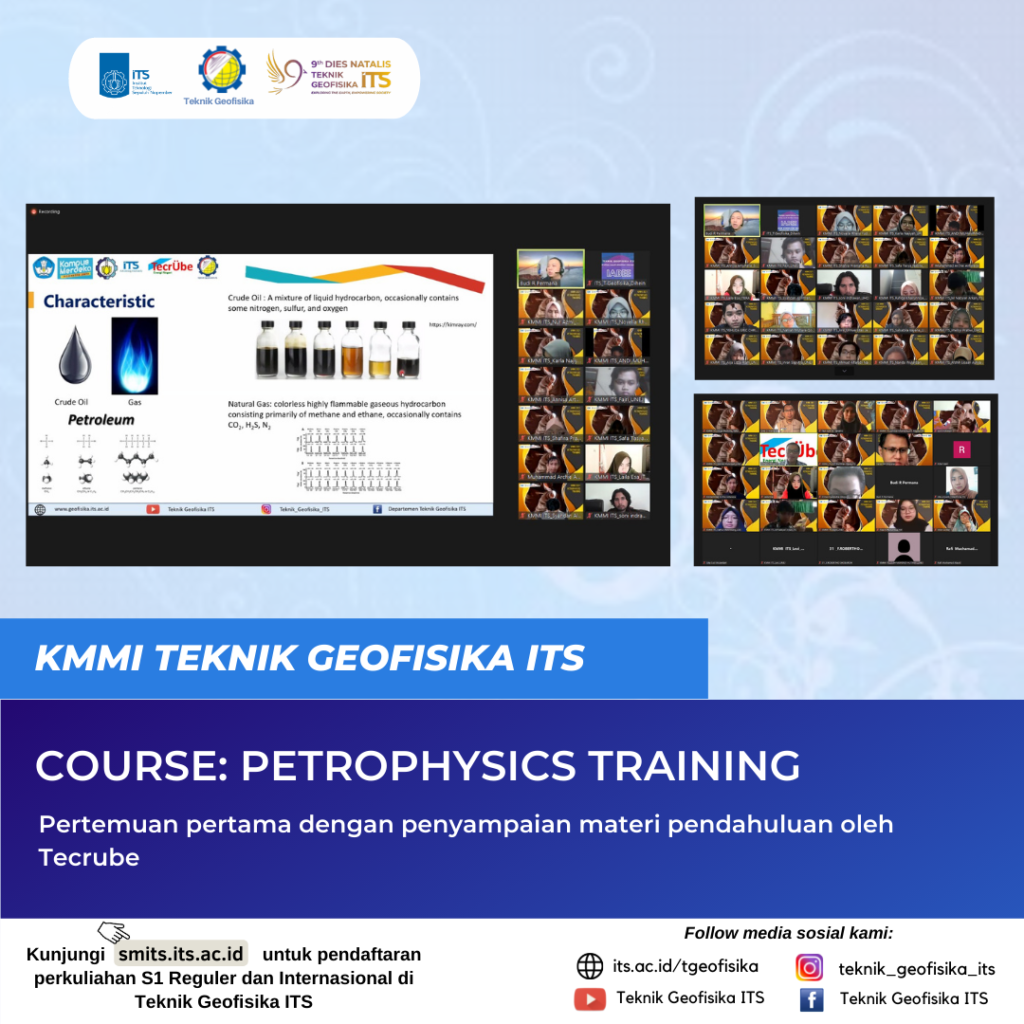 Course KMMI 2021 Teknik Geofisika ITS - Petrophysics Training - Departemen Teknik Geofisika