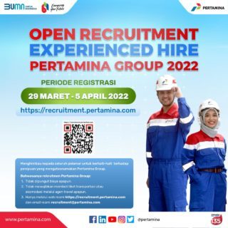 Open Recruitment for Experienced Talent by Pertamina Group - Departemen Teknik Geofisika