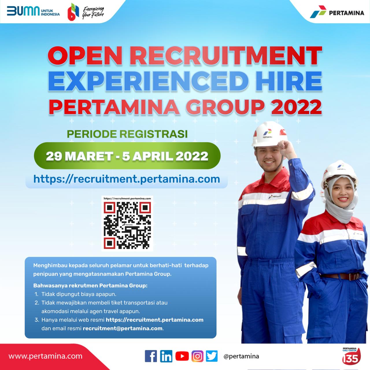 Open Recruitment Pertamina - Departemen Teknik Geofisika