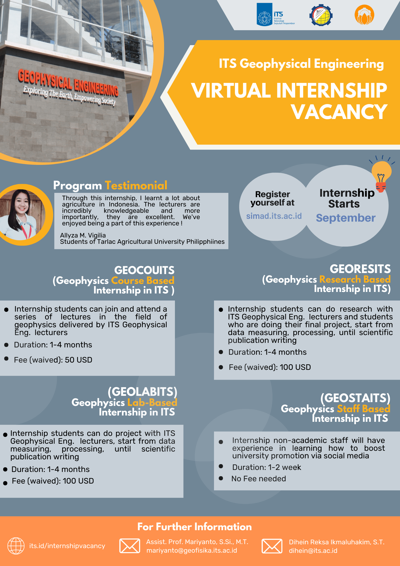 International Program Provided by ITS Geophysical Engineering ...