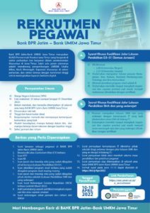 Rekrutmen Pegawai Bank BPR Jatim - Bank UMKM Jatim - Departemen Teknik ...