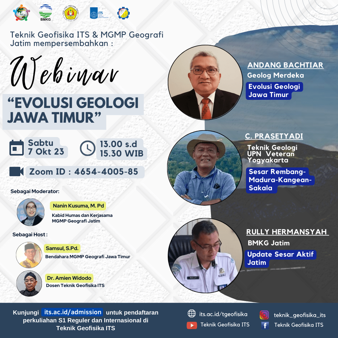 WEBINAR EVOLUSI GEOLOGI JAWA TIMUR - Departemen Teknik Geofisika