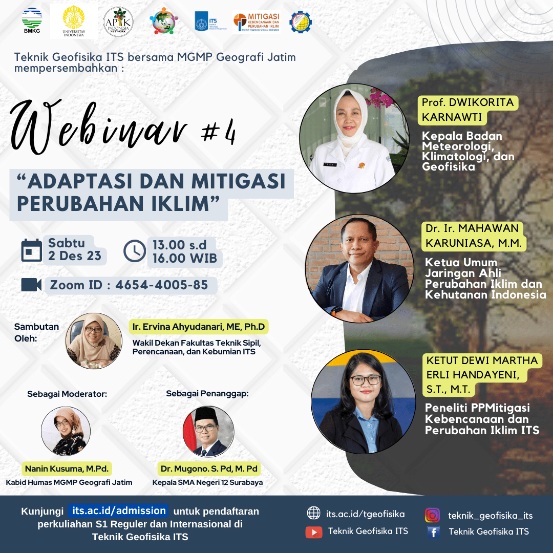 Webinar "Perubahan Iklim dan Dampaknya" - Departemen Teknik Geofisika