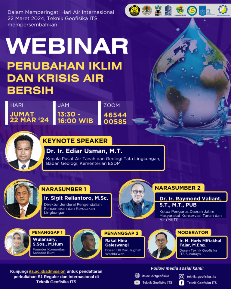 Poster Webinar Perubahan Iklim dan Krisis Air - Teknik Geofisika ITS 2 - Departemen Teknik Geofisika