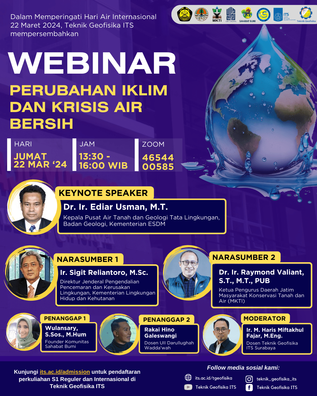Webinar PERUBAHAN IKLIM DAN KRISIS AIR BERSIH - Departemen Teknik Geofisika