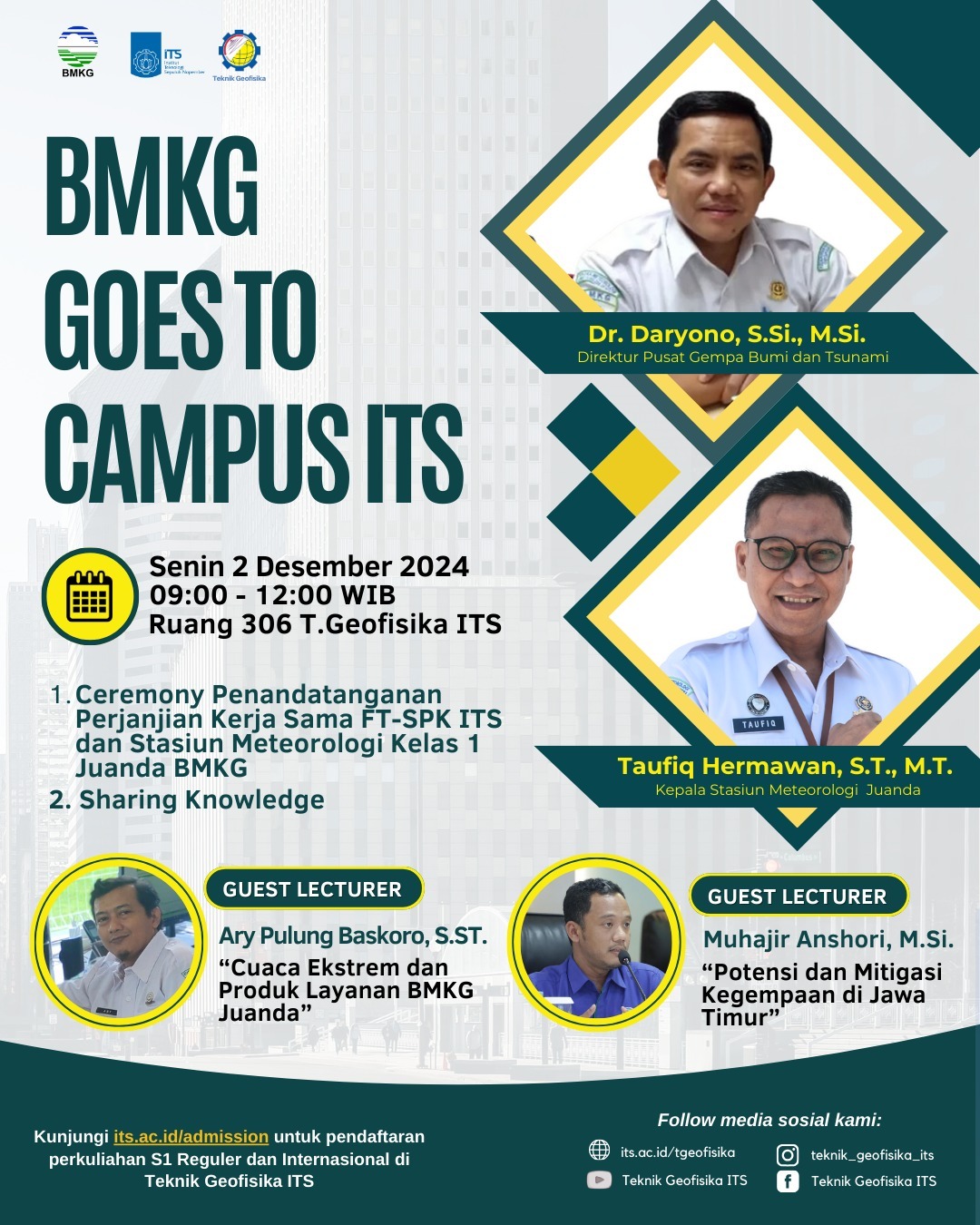 BMKG Goes To Campus ITS - Departemen Teknik Geofisika