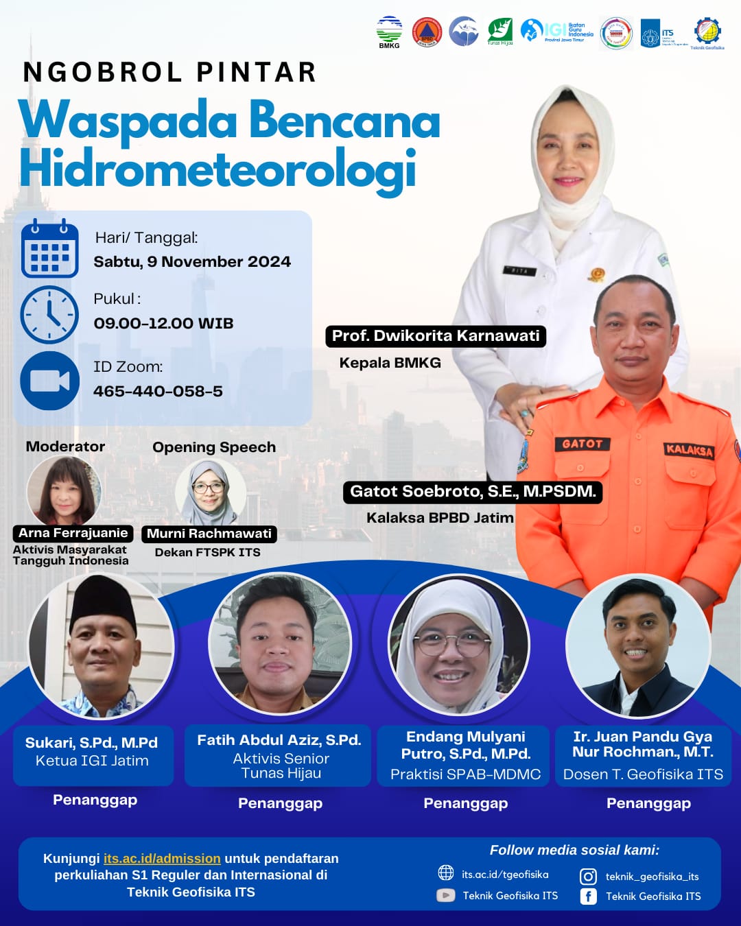 NGOBROL PINTAR "WASPADA BENCANA HIDROMETEOROLOGI" - Departemen Teknik Geofisika