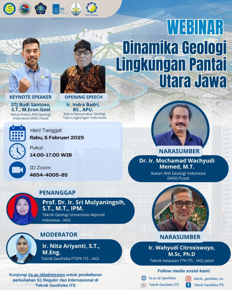 Webinar "Dinamika Geologi Lingkungan Pantai Utara Jawa" - Departemen Teknik Geofisika