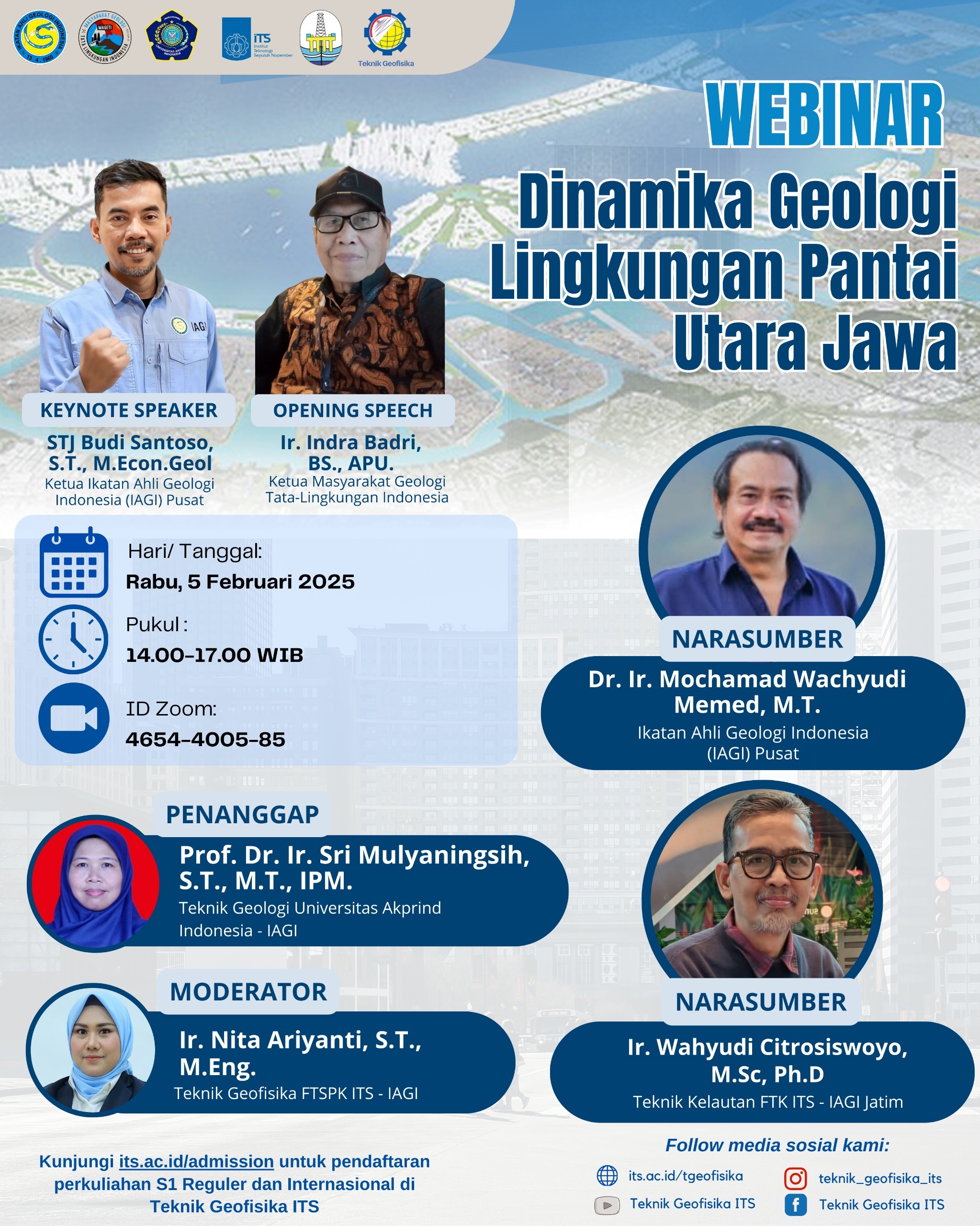 Webinar Teknik Geofisika ITS - Dinamika Geologi Lingkungan Pantai Utara Jawa - Departemen Teknik ...