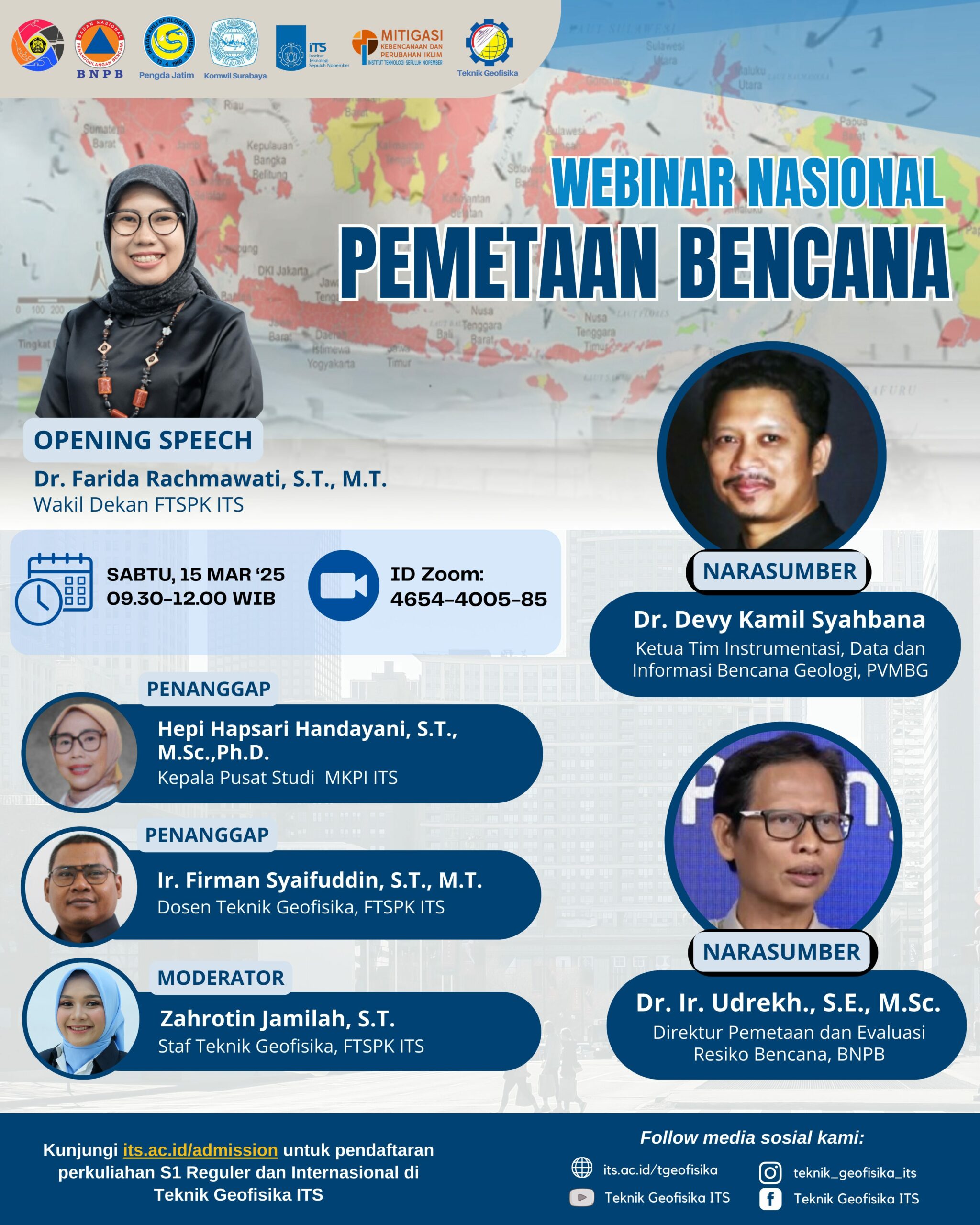 Poster Webinar Teknik Geofisika ITS - Pemetaan Bencana - Departemen Teknik Geofisika