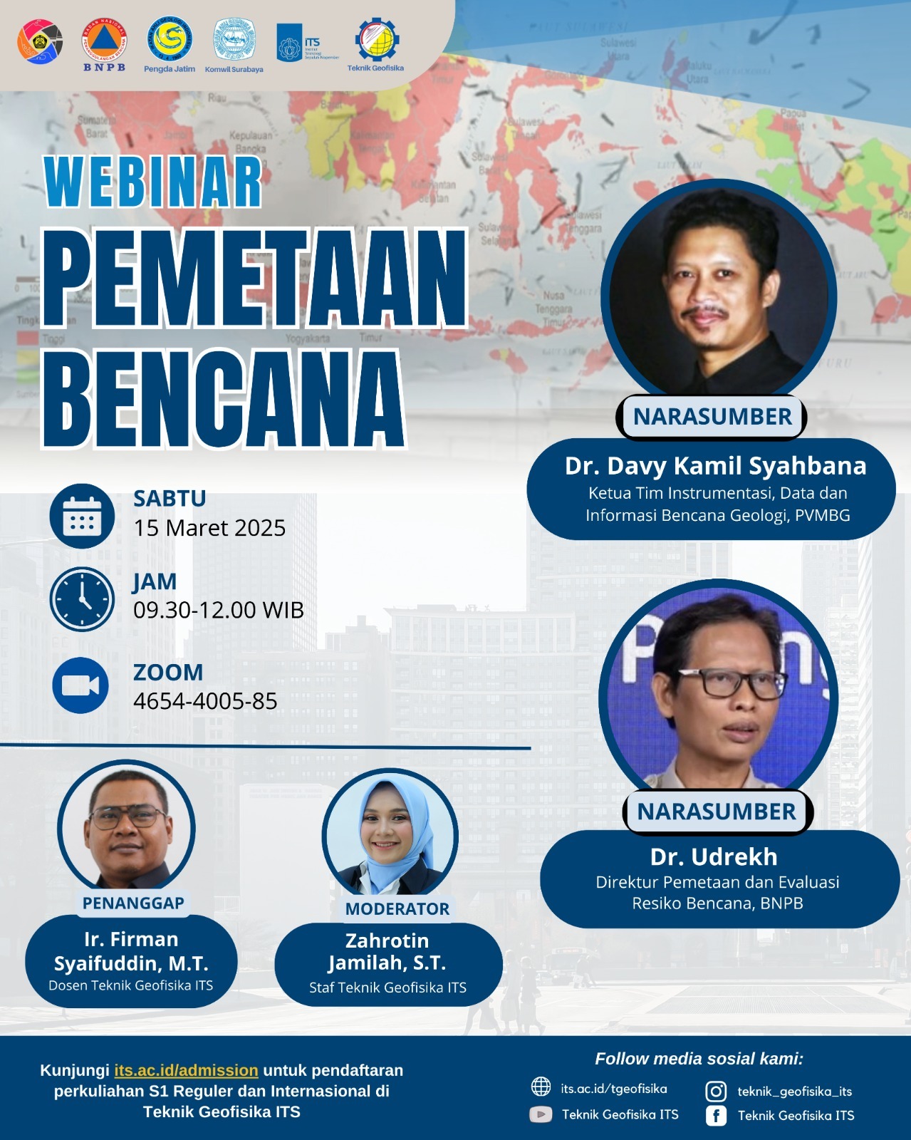 Poster Webinar Teknik Geofisika ITS - Pemetaan Bencana - Departemen Teknik Geofisika