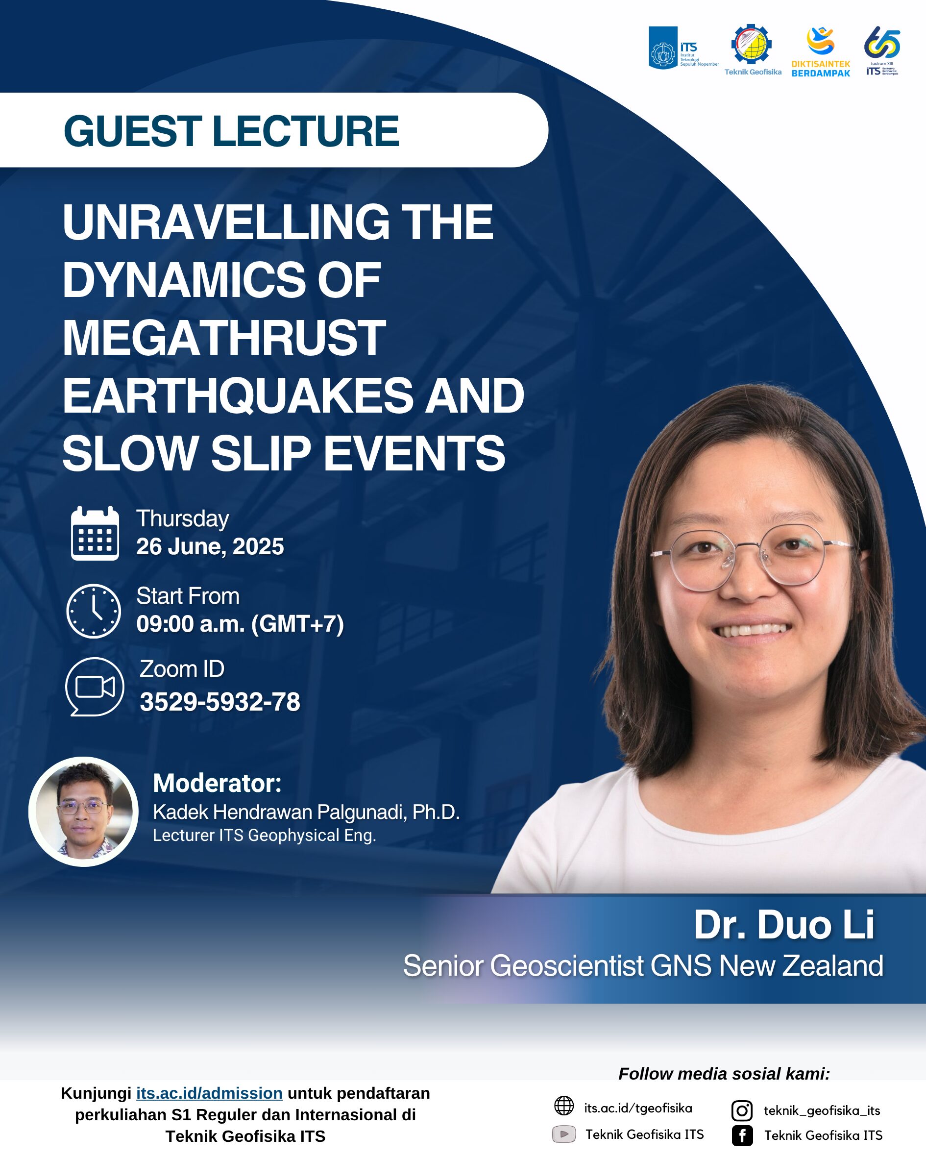 Kuliah Tamu Internasional Bersama Dr. Duo Li dari GNS New Zealand ...