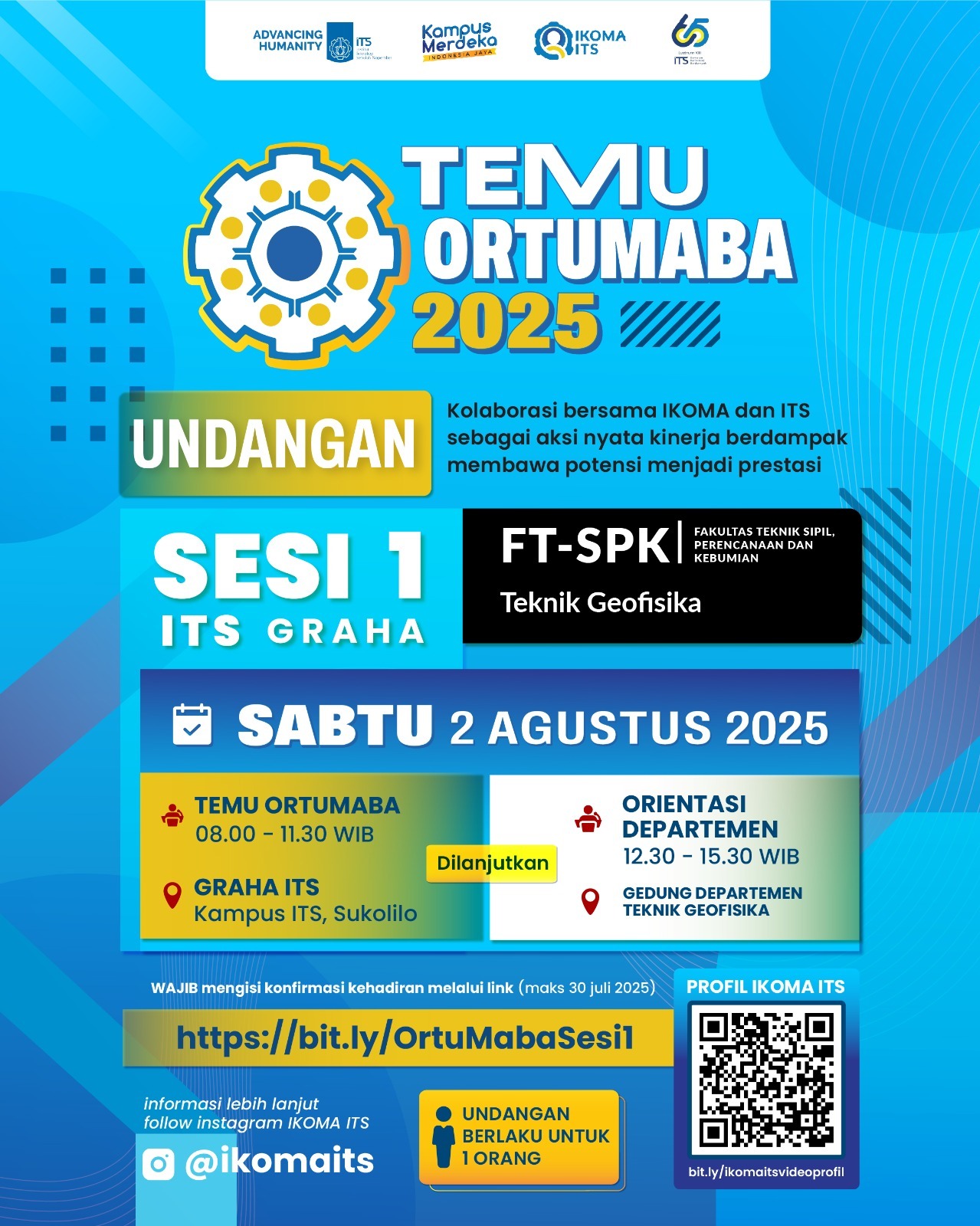 Temu Ortu Maba 2025 IKOMA - Teknik Geofisika ITS - Departemen Teknik Geofisika