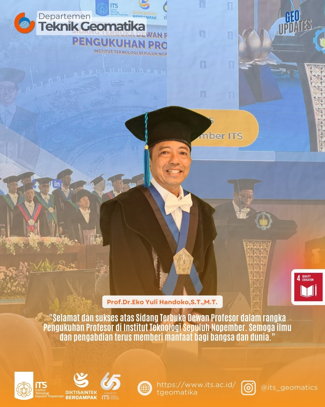 Inauguration of Prof. Dr. Eko Yuli Handoko, S.T., M.T. as Professor in ...