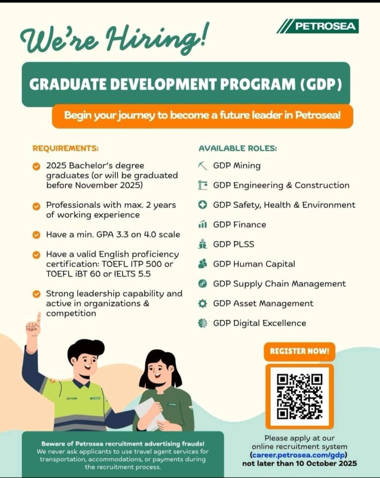 Petrosea Graduate Development Program (GDP) 2025 - Departemen Teknik ...