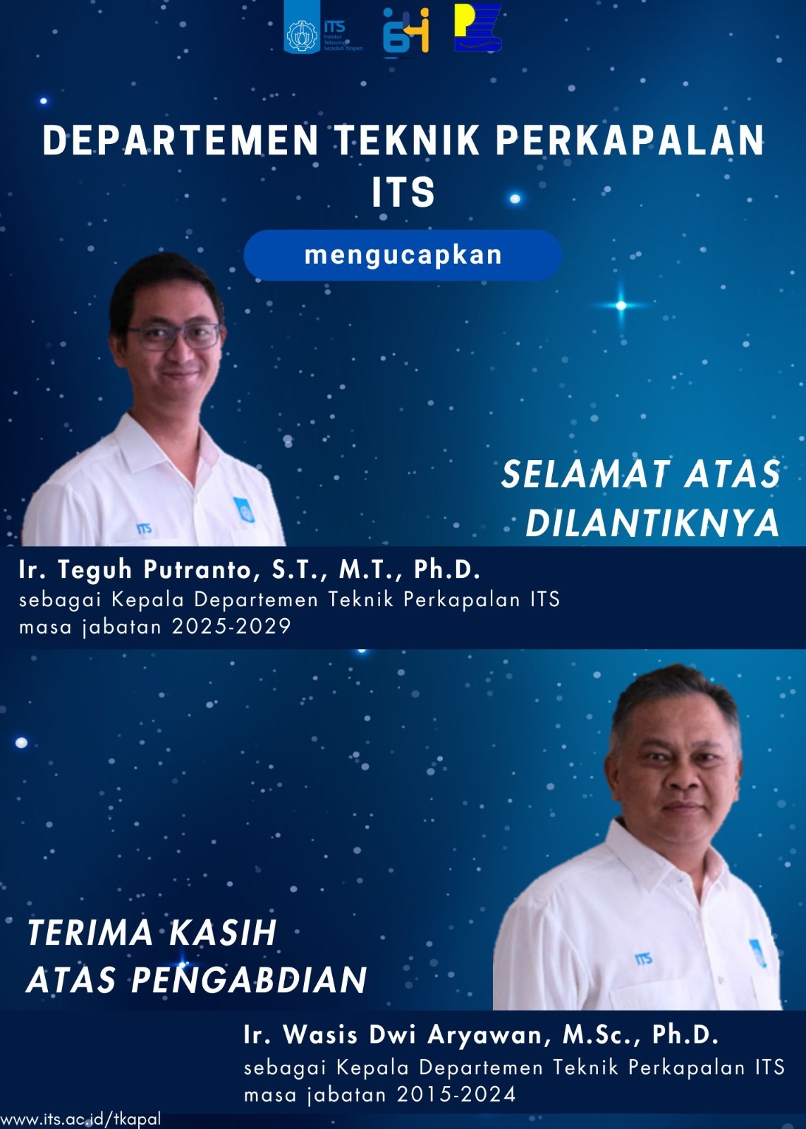 Pelantikan Kepala Departemen Teknik Perkapalan ITS 2025-2029 ...