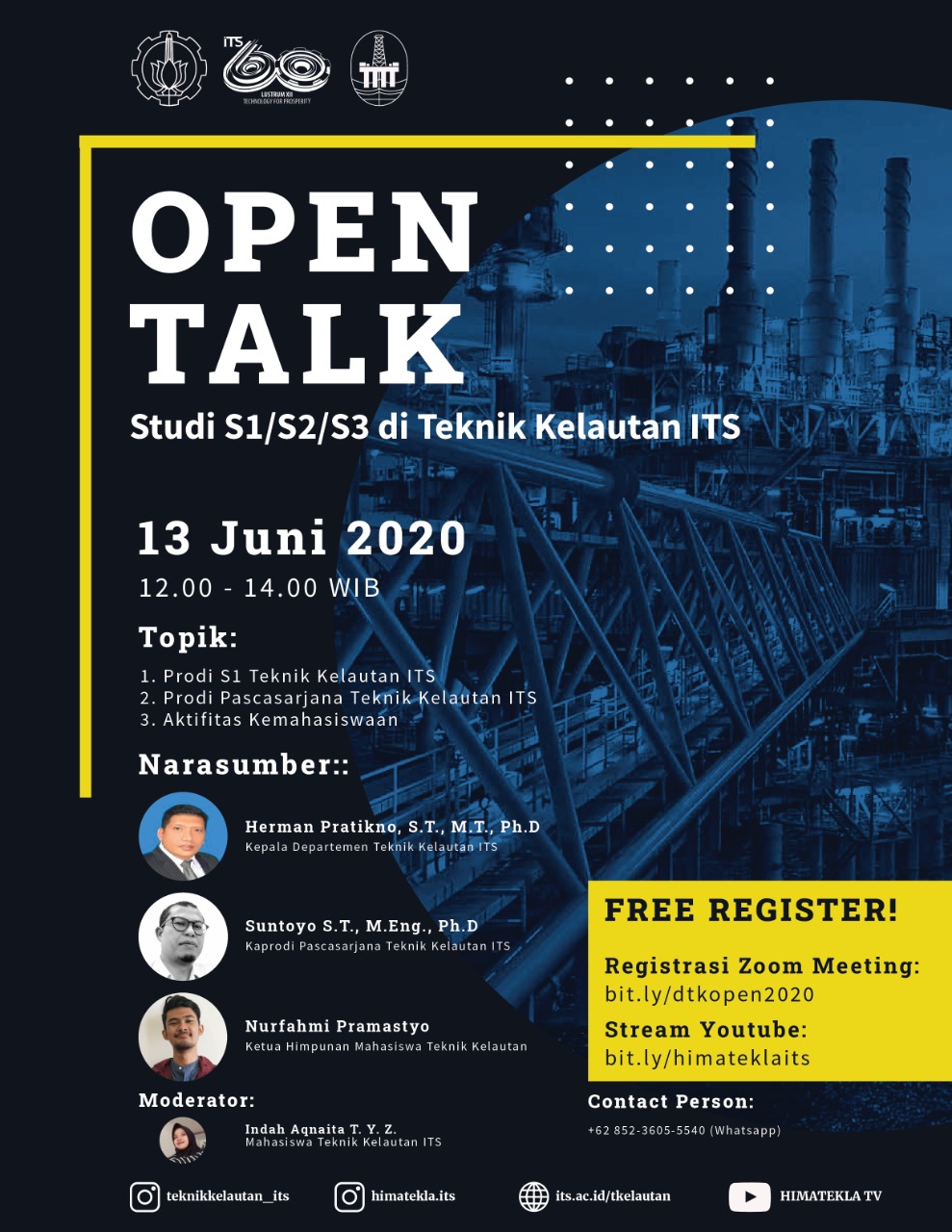 OPEN TALK PRODI S1/S2/S3 DEPARTEMEN TEKNIK KELAUTAN ITS - Departemen ...