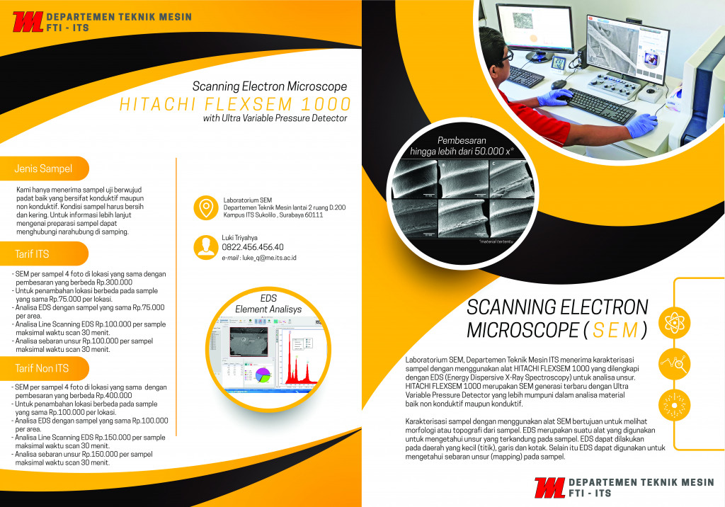 Scanning Electron Microscope (SEM) - Departemen Teknik Mesin