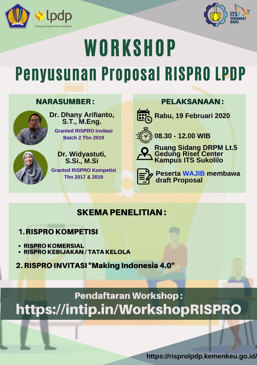 Workshop Penyusunan Proposal Rispro LPDP - Institut Teknologi Sepuluh Nopember
