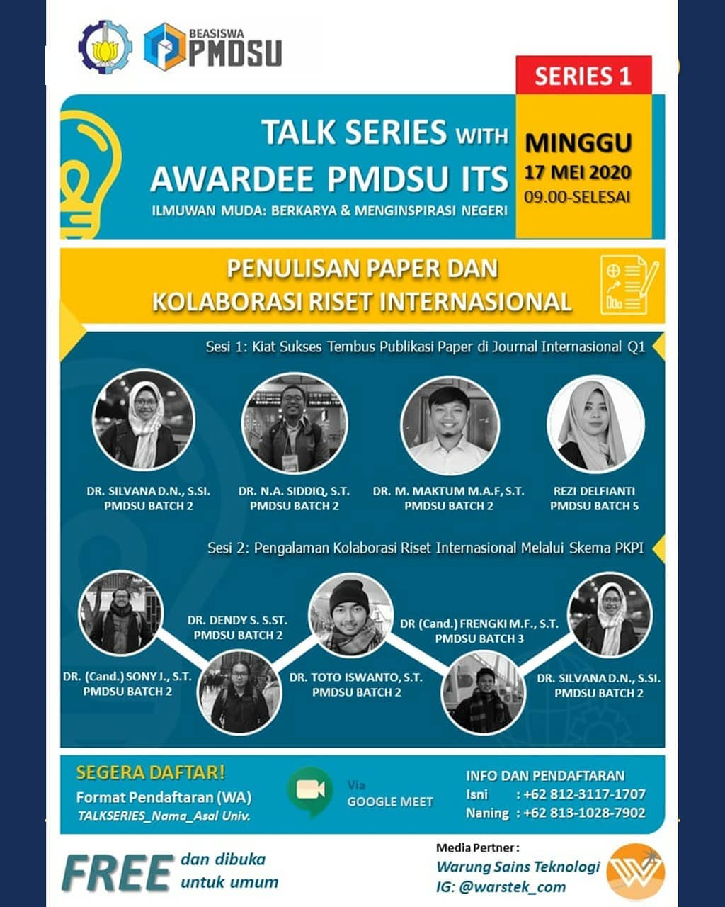Talk Series with Awardee PMDSU ITS - Institut Teknologi Sepuluh Nopember