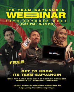 Webinar : ITS Team Sapuangin 2020 - Institut Teknologi Sepuluh Nopember