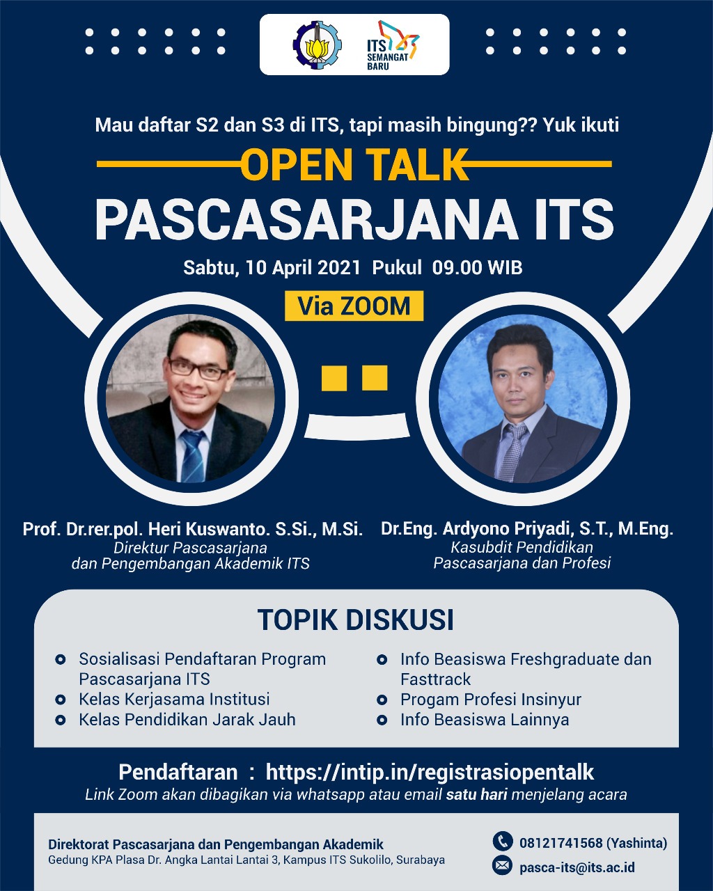 Open Talk : Postgraduate ITS 2021 - Institut Teknologi Sepuluh Nopember
